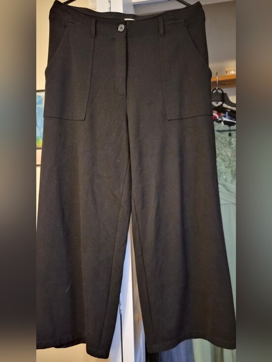 Max Studio | Pants & Jumpsuits | Max Studio Black Wideleg Frontpocket ...